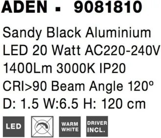 Nástěnné LED svítidlo NOVA LUCE ADEN 20W 3000K 9081810