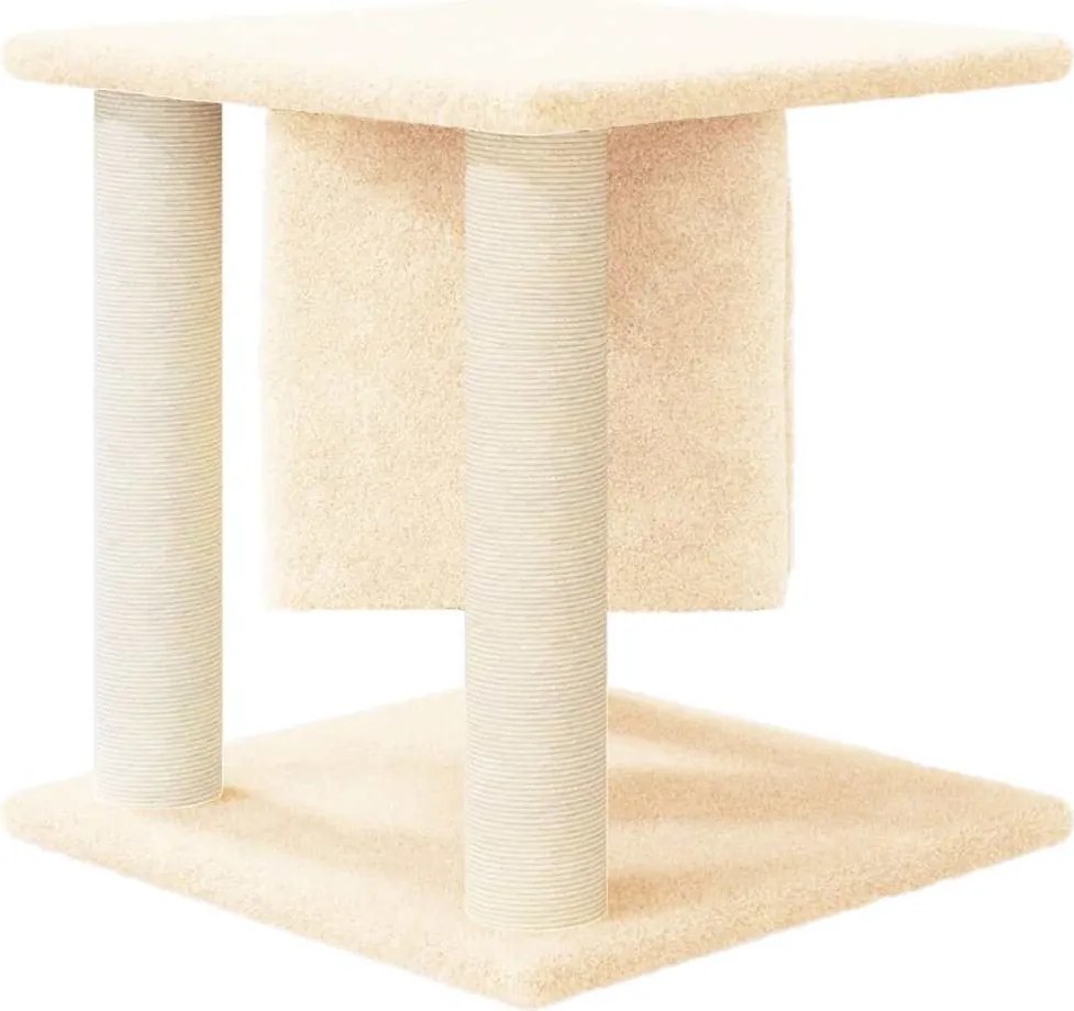 Škrabadlo pro kočky se sisalovými sloupky krémové 37 cm 171654