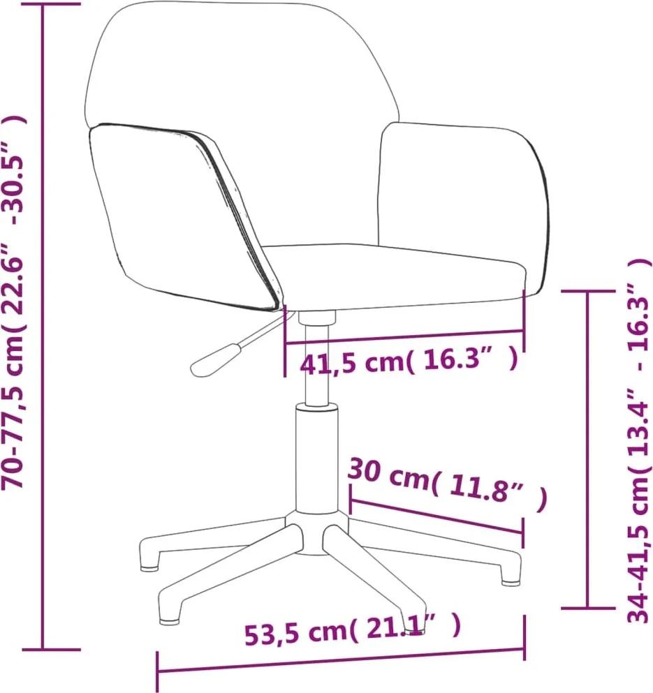 vidaXL Otočná kancelářská židle textil [344712] Barva: Světle žlutá