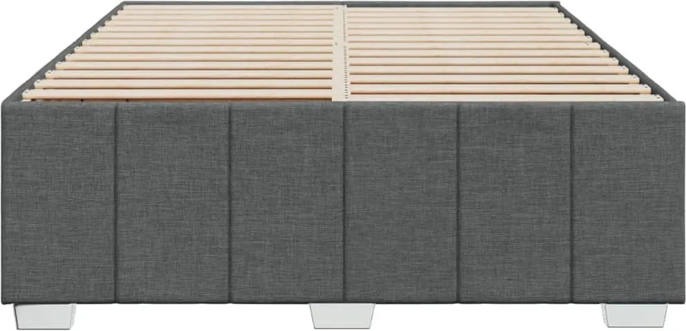 Postel bez matrace tmavě šedá 140 x 200 cm textil 3284840