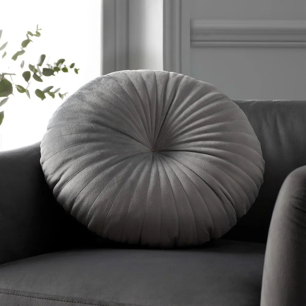 Sametový dekorační polštář ø 40 cm Round Soft Touch – Catherine Lansfield