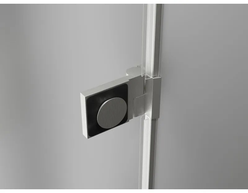 Mexen Lunar-B, sklápěcí sprchový kout levý 95 x 70 cm, 8mm čiré sklo, ocelový profil, 832-095-070-97-00-L