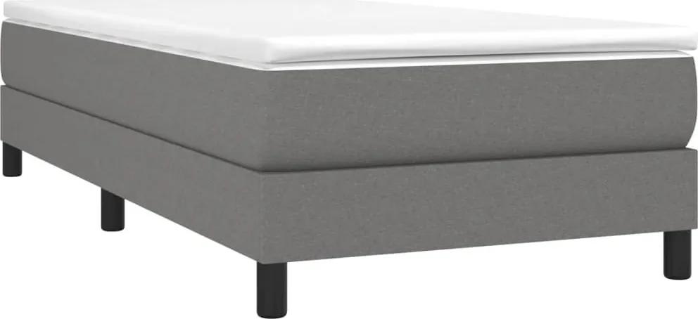 vidaXL Box spring postel s matrací 90x190 cm textil [3144038] Barva: tmavě hnědá