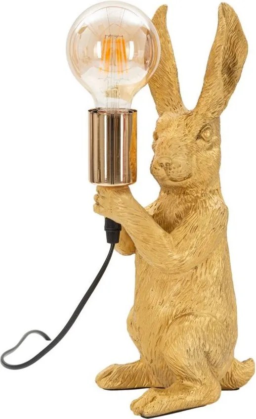 Stolní lampa ve zlaté barvě (výška 35,5 cm) Rubbit – Mauro Ferretti