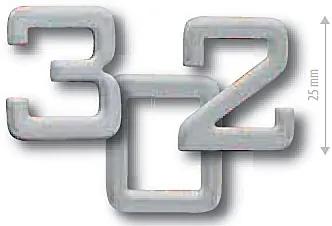 Nalepovací domovní číslice COBRA 25 mm (NEREZ), 3