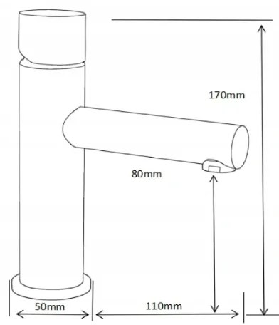 Mexen Rumba One umyvadlová baterie, chrom/černá, 73501-07