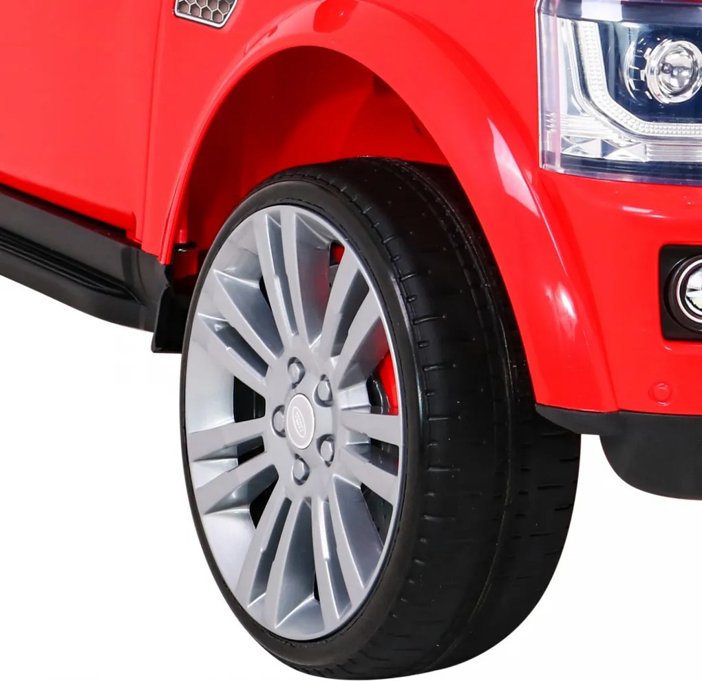 Ramiz Land Rover Discovery elektrické auto pro děti červené SUV + dálkové ovládání
