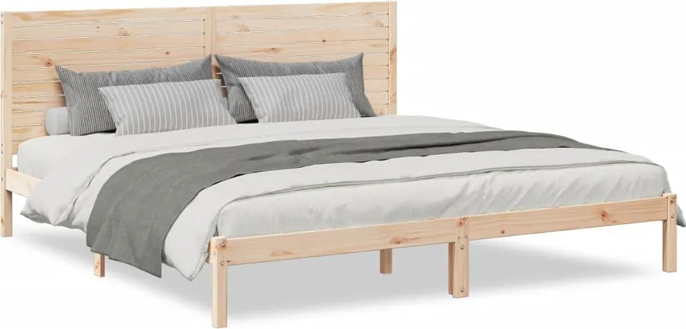 Prodloužený rám postele bez matrace 200 x 210 cm masivní dřevo 3309305