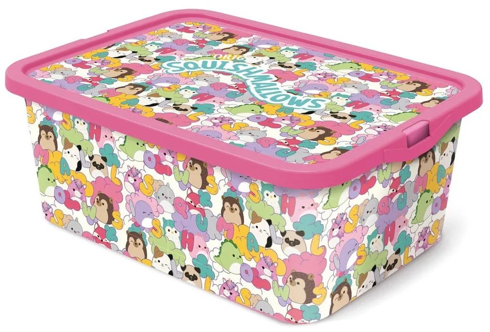 Plastový dětský úložný box 40x29x15 cm Stor – SQUISHMALLOWS Biano.cz