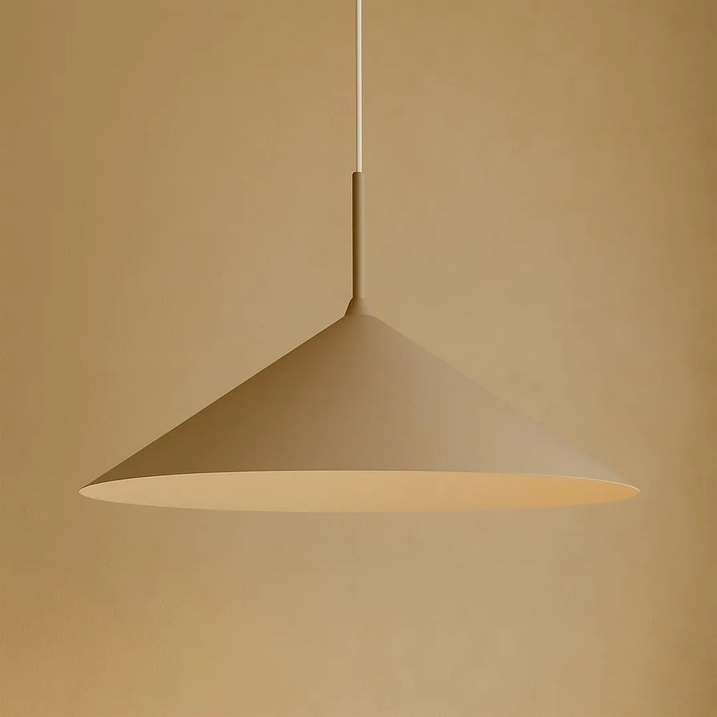 Závěsné svítidlo Capital, 1x tmavě obéžové kovové stínítko, (fi 60cm), be