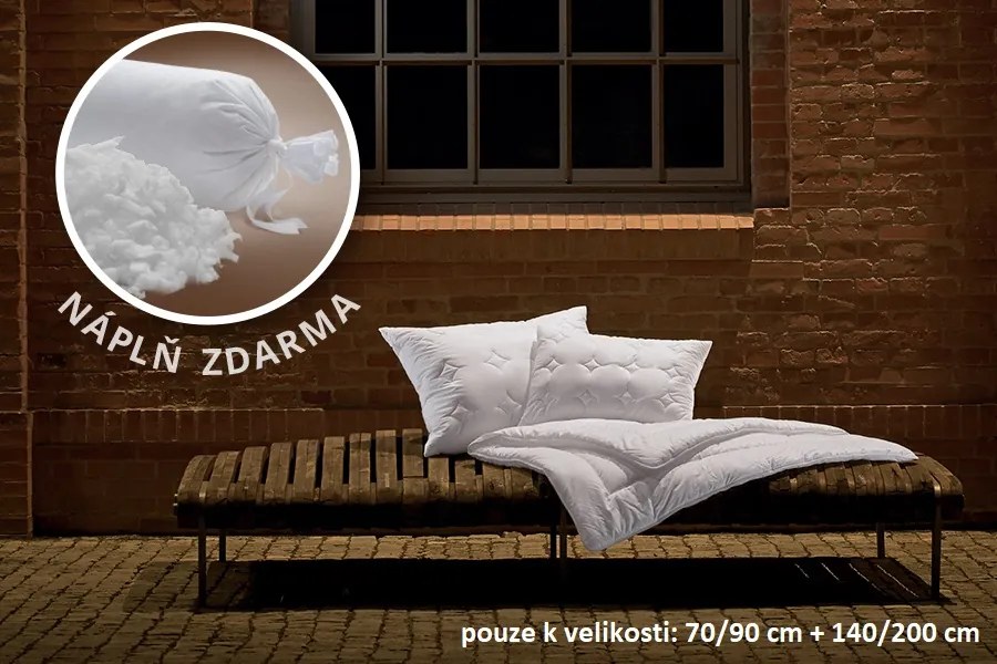 Ložnice21. Celoroční set Silver Origin Rozměr: set: 2ks 70x90 cm zip (1200g) + 1ks 220x240 cm (300g/m²)