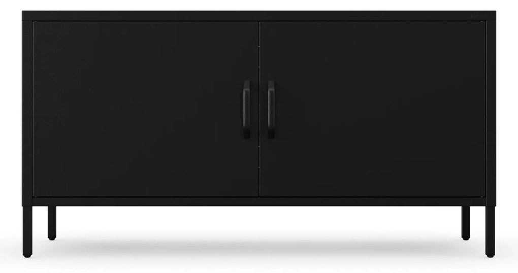 TV skříňka kovová na nožičkách černá, 1150x595x400 mm: ROSA Modern