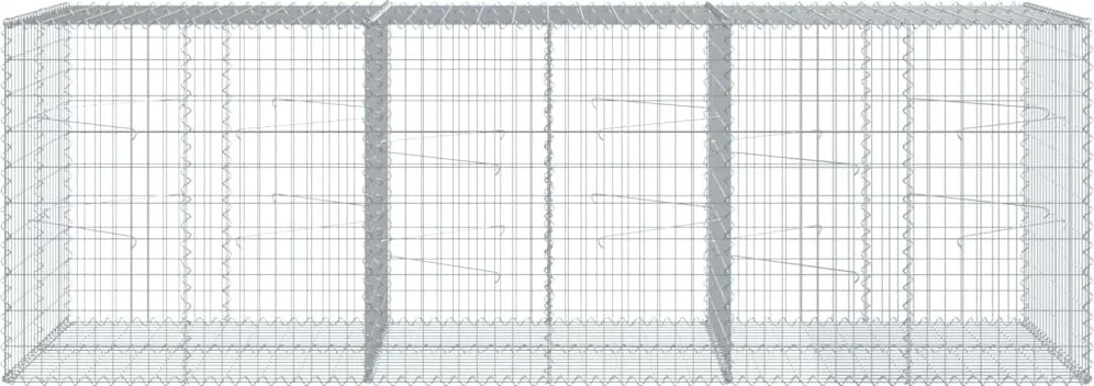 Gabionový koš s víkem 300 x 100 x 100 cm pozinkované železo 3295194