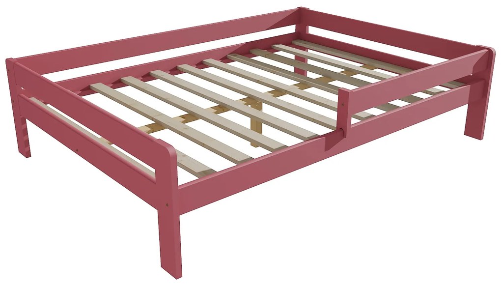 Vomaks Dětská postel se zábranou VMK003C KIDS Rozměr: 100 x 200 cm, Barva: barva růžová