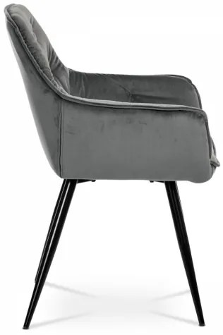 Jídelní židle šedá sametová DCH-421 GREY4