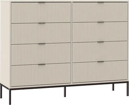 Komoda Cambre Wave III, krémová / bílá