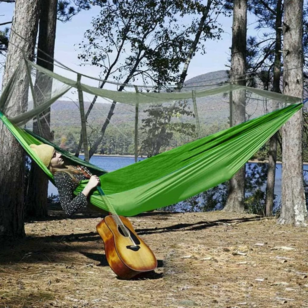 Ultralehká houpací síť 2v1 AntiMosquito s příslušenstvím