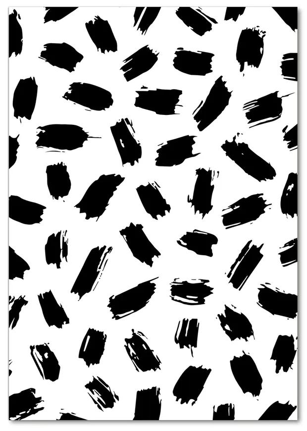 Wallmuralia Foto obraz akrylový Černo-bílá fleky 70x100 cm