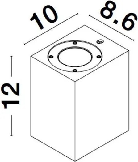 NV 9790541 Venkovní nástěnné svítidlo FUENTO bílý pískovec skleněný difuzor GU10 1x7W IP65 100-240V bez žárovky světlo dolů - NOVA LUCE