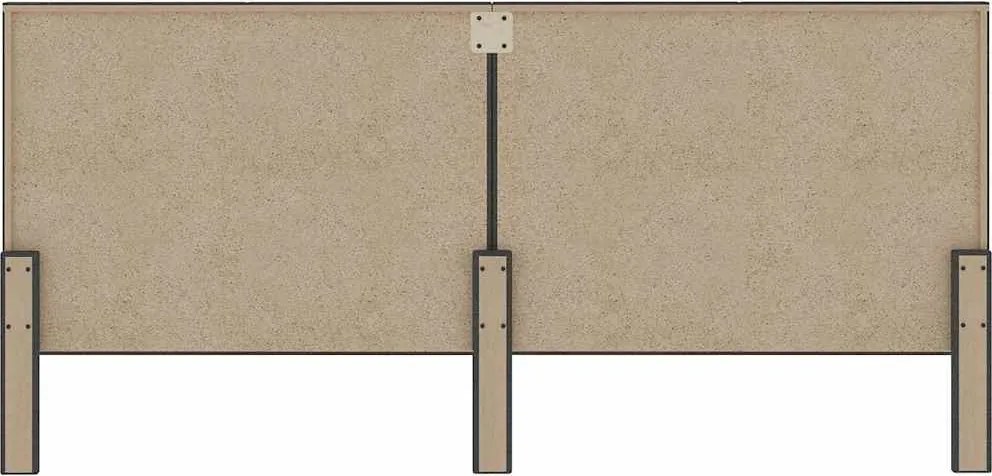 Čelo postele tmavě šedé textil 200 x 200 cm 287479