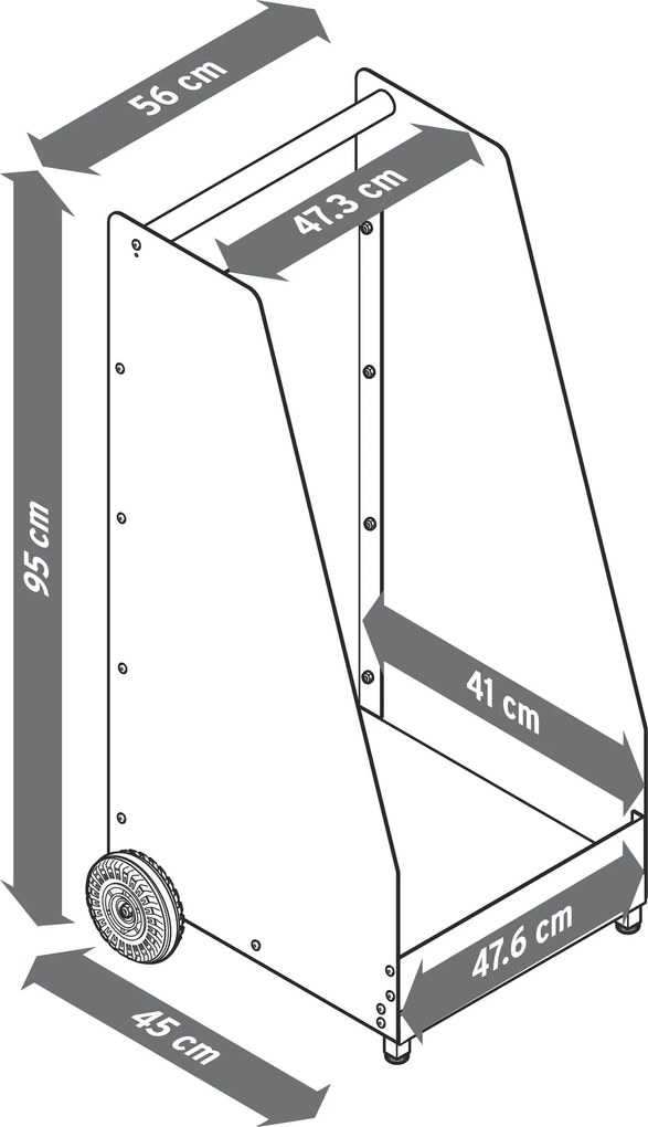 Tchibo - Vozík na palivové dřevo - barva: černá