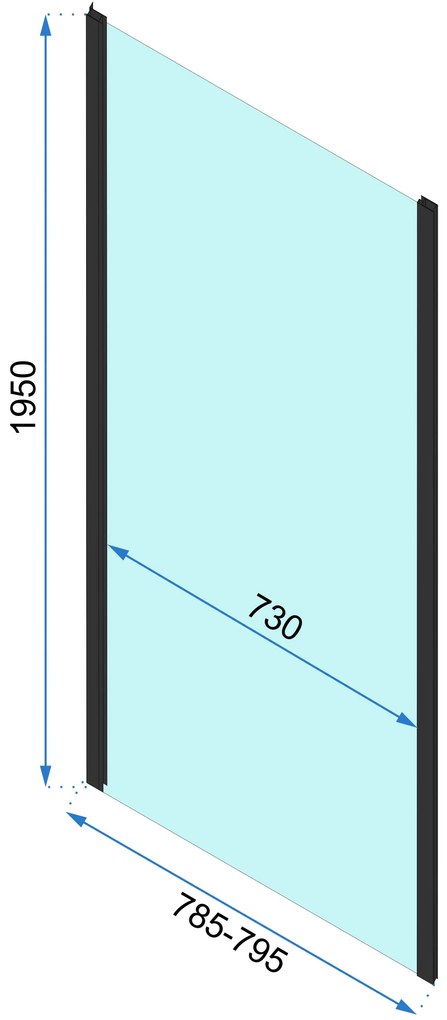 REA/S - Sprchový kout s posuvnými dveřmi Univerzální Rapid Slide 120 a pevnou stěnou 90