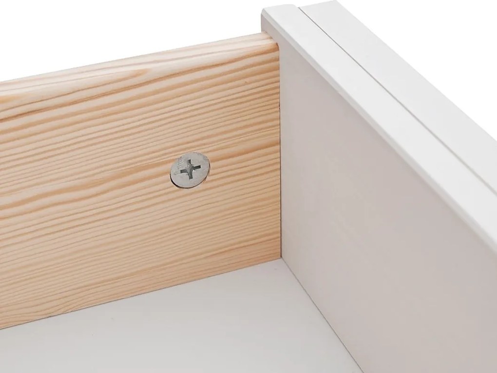 Massivo.cz Komoda Belluno Elegante s 5 šuplíky, bílá, masiv, borovice