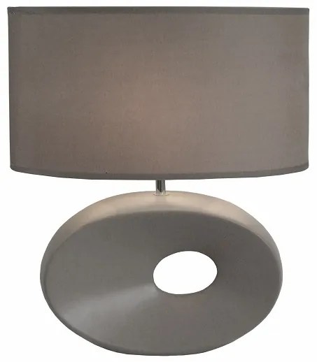 Keramická stolní lampa, sivá, QENNY TYP 11