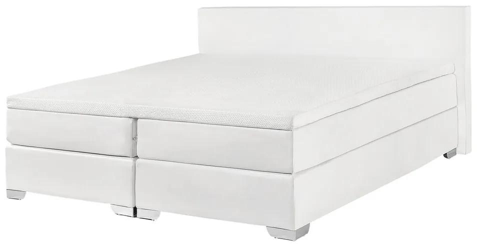 Kontinentální postel 140 cm PREMIER (s matracemi) (bílá). 1007438