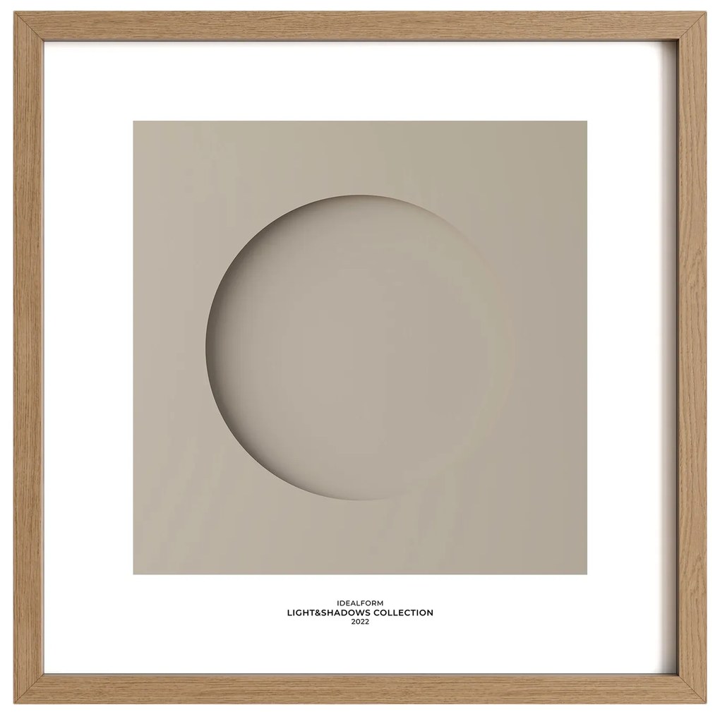 Idealform Poster no. 1 Minimalist circle Barva: Smokey taupe, S textem: S textem