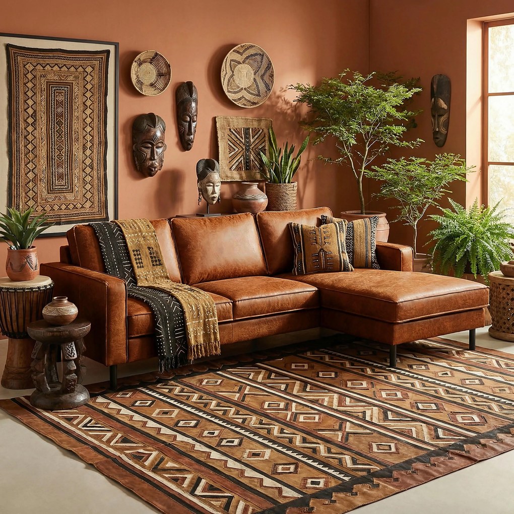 XXXLutz ROHOVÁ SEDAČKA, textil, kůže, koňaková Livetastic - Sedací soupravy - 002951015229