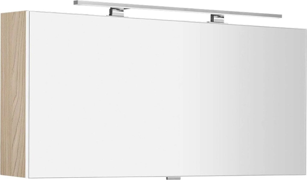 Sapho Cloe - Zrcadlová skříňka s LED osvětlením 120x50x18 cm, jilm bardini CE120-0013