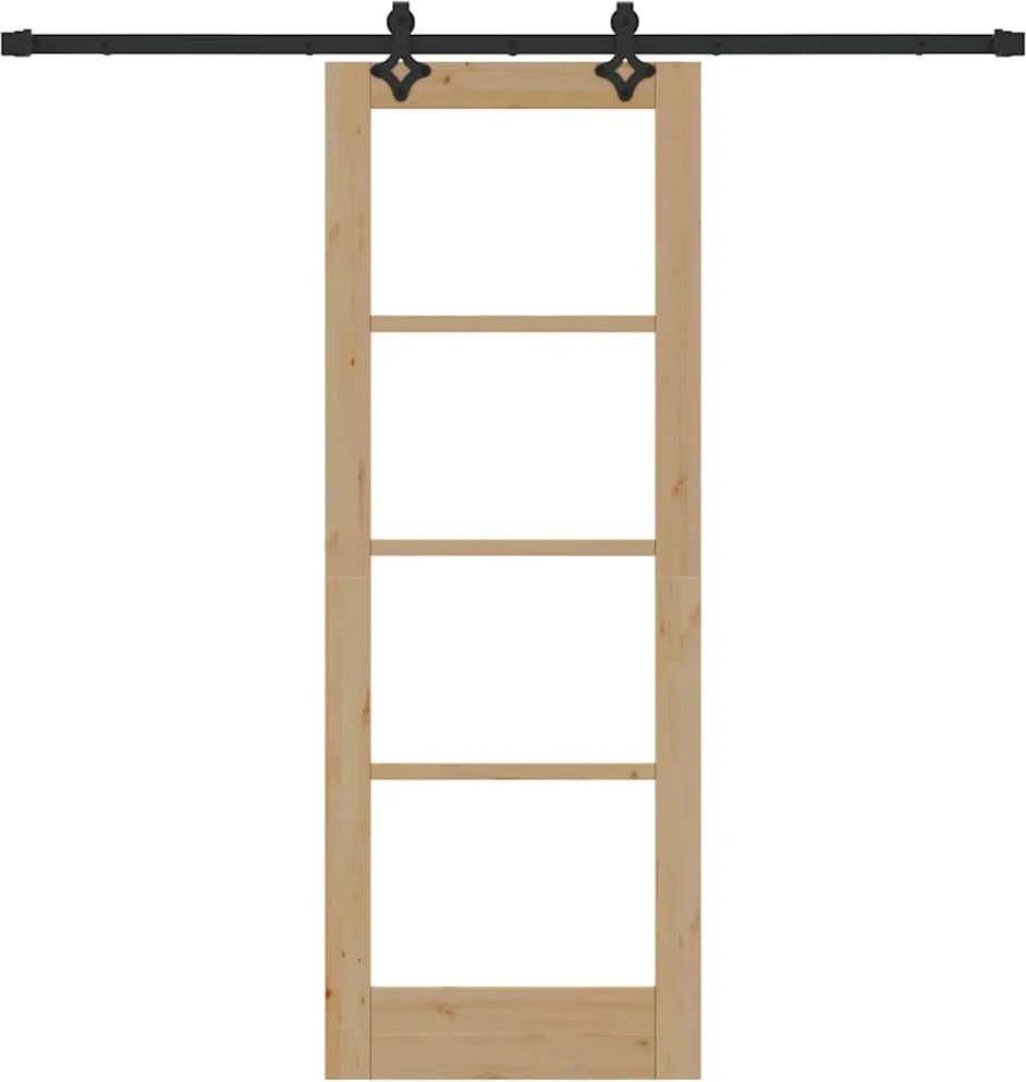 Posuvné dveře ORKDAL 73,5 x 198,5 cm Přirozená a černá 3332183