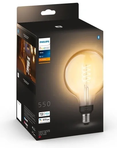 LED Stmívatelná žárovka Philips Hue WHITE FILAMENT G125 E27/7W/230V 2100K