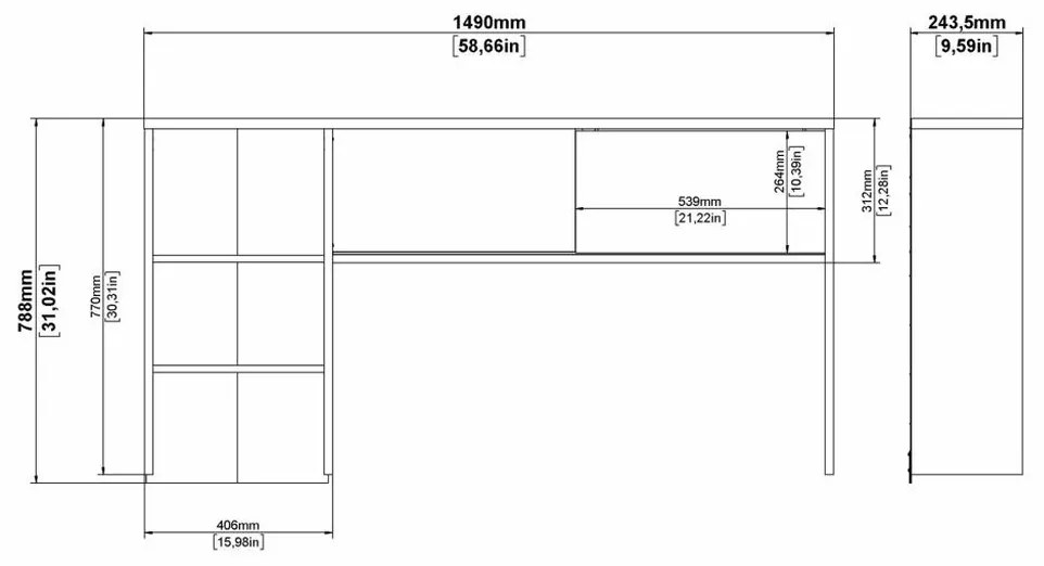 Psací stůl Felix LUX, hikora jackson