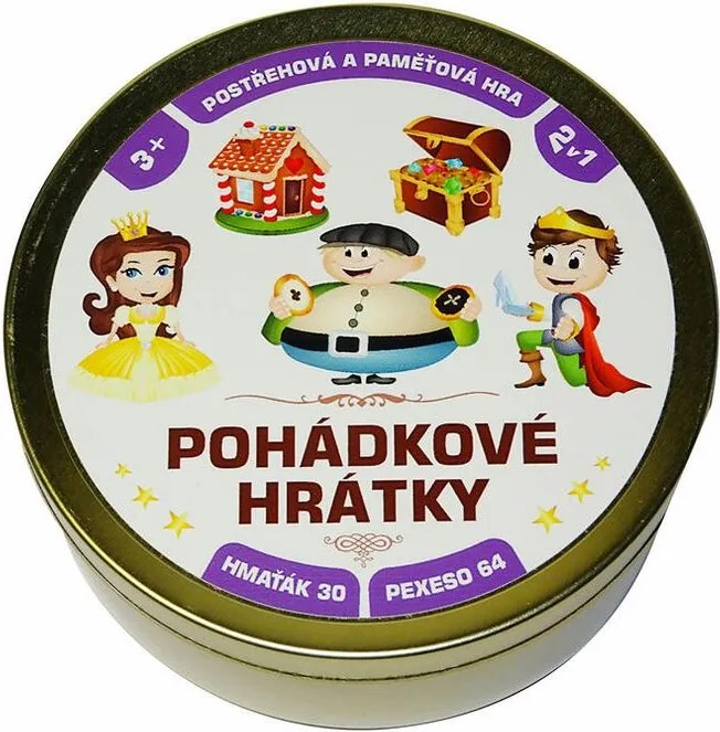 Pohádkové hrátky 2v1, společenská hra v plechové krabičce