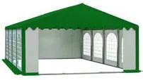 Bestent Partystan 5x8m - Premium - ocelová trubková konstrukce, bílo-zelený, zelená střecha