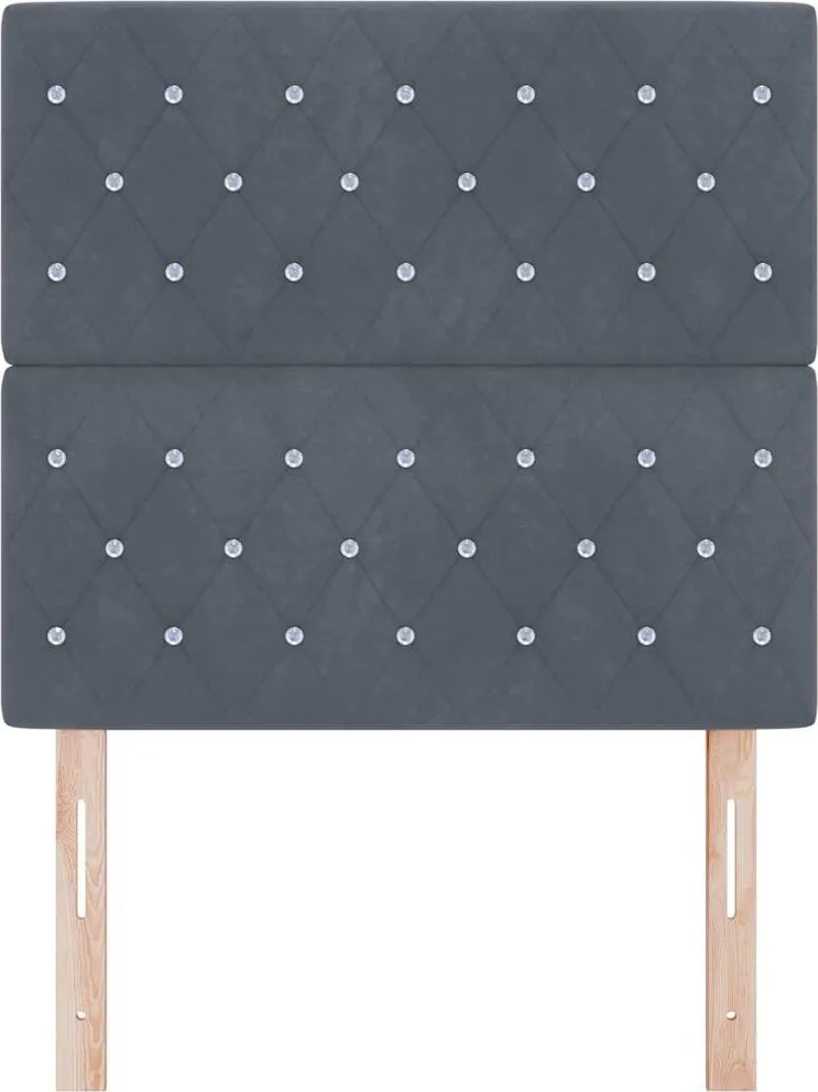 Čelo postele Tmavě šedá 100 cm samet 3337753