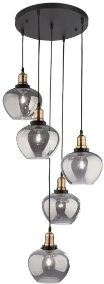 Luxusní lustr Cedro 50 tmavě šedé