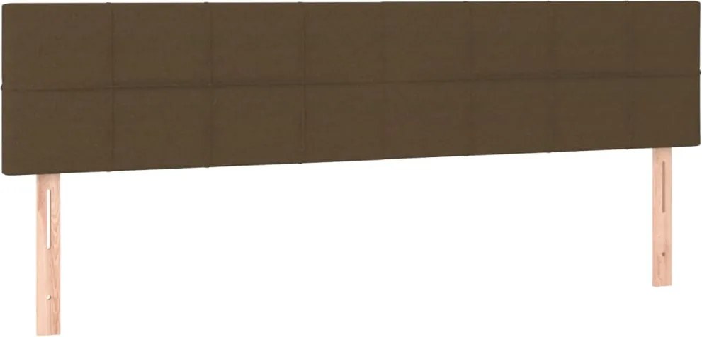 Box spring postel s matrací a LED tmavě hnědá 200x200 cm textil 3133744