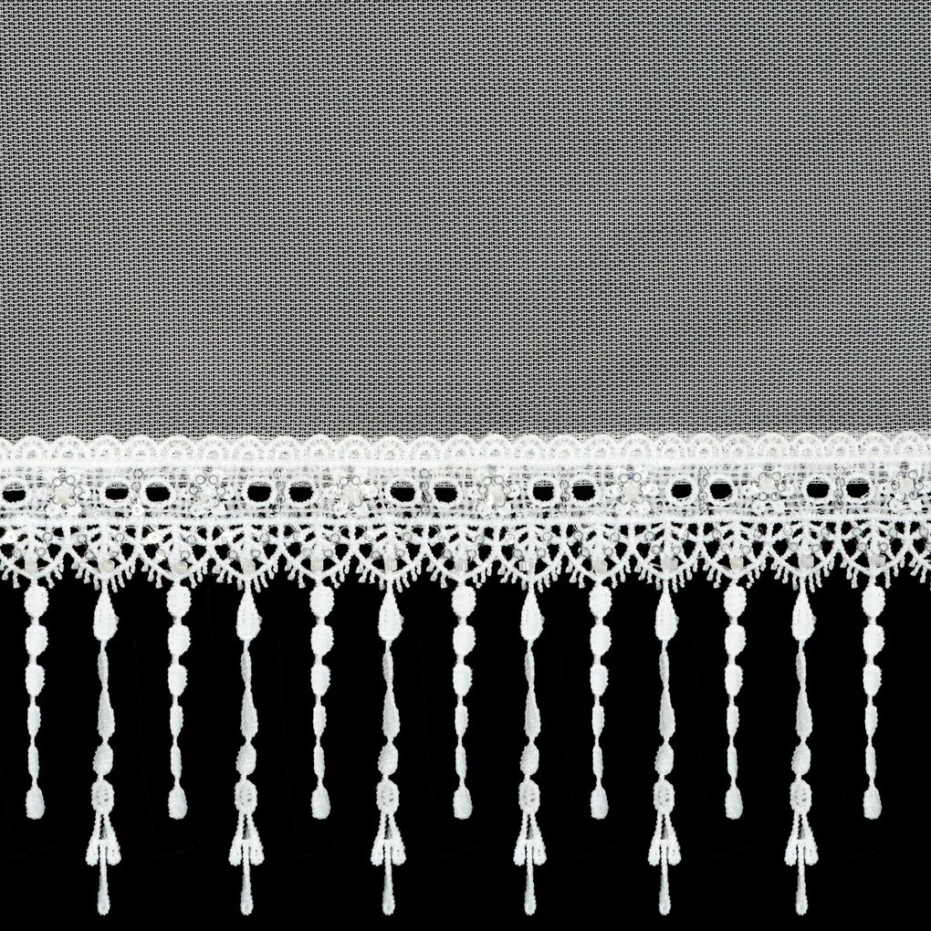 KRÁTKÁ ZÁCLONA NA PÁSCE MANUELA 150X40 CM BÍLÁ