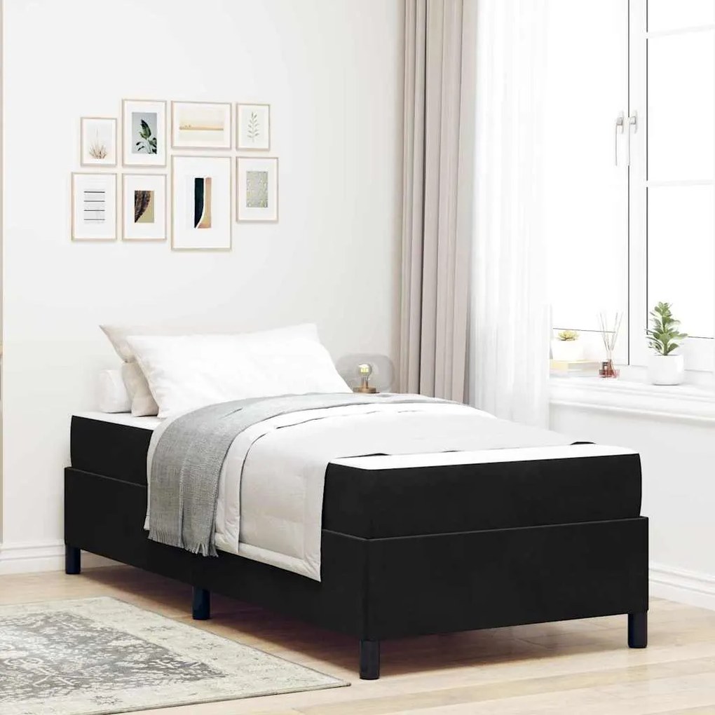 Rám postele Černá 100 x 200 cm textil 3399044