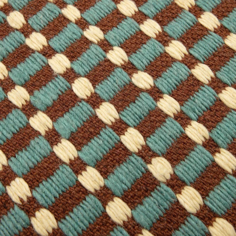 Zelenomodrý ručně tkaný koberec s příměsí vlny 160x230 cm Ember – MADE