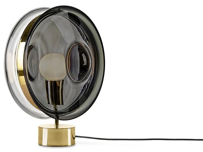 Bomma Orbital skleněná stolní lampa Barva: Černá, Barva kování: Stříbrná
