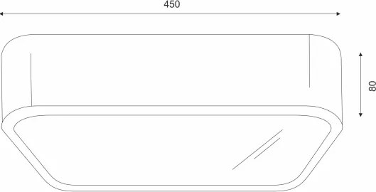Stropní svítidlo OAK SQUARE 4xE27/15W/230V 45x45 cm dub