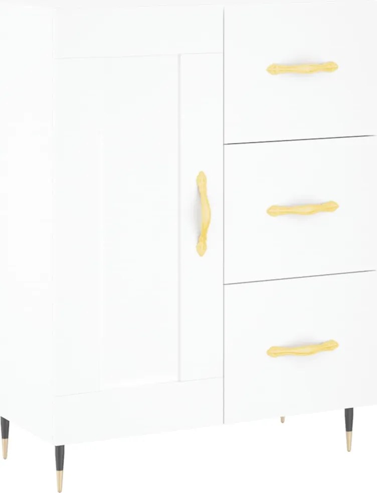 Skříň highboard bílá 69,5 x 34 x 180 cm kompozitní dřevo 3199985