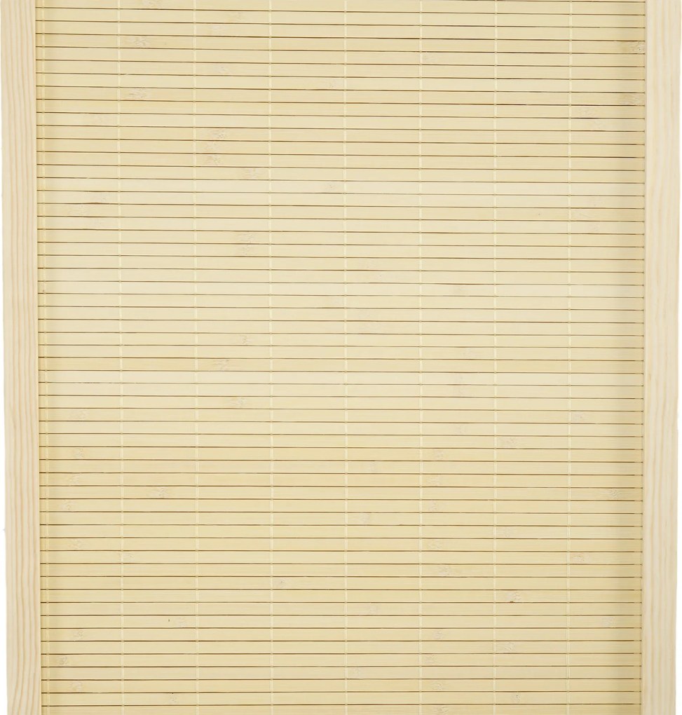 HOMCOM Bambusový paravan do interiéru 4 panely 180 x 180 cm - Přenosný paravan | Aosom