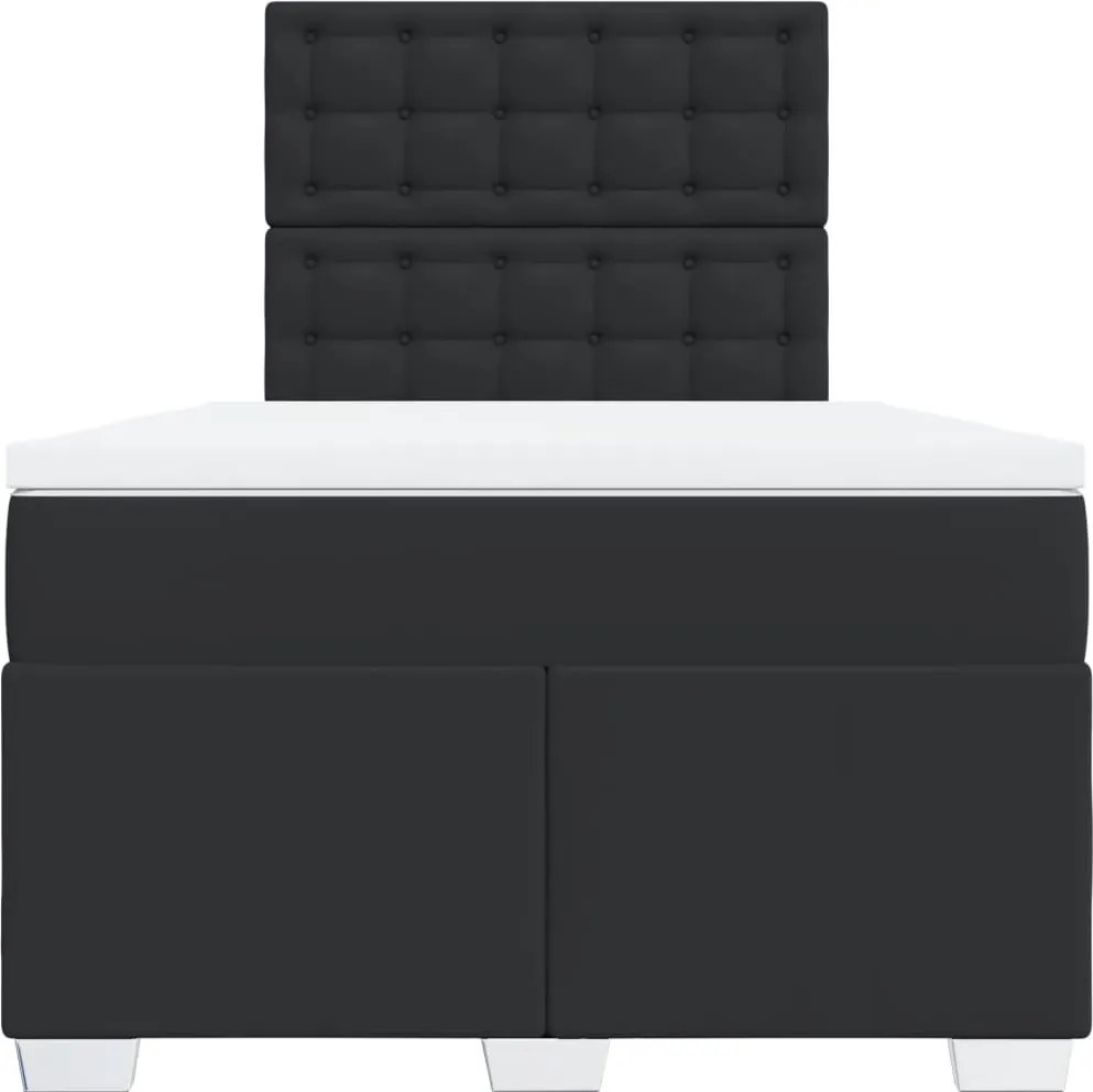 Box spring postel s matrací černá 120x190 cm umělá kůže 3293012