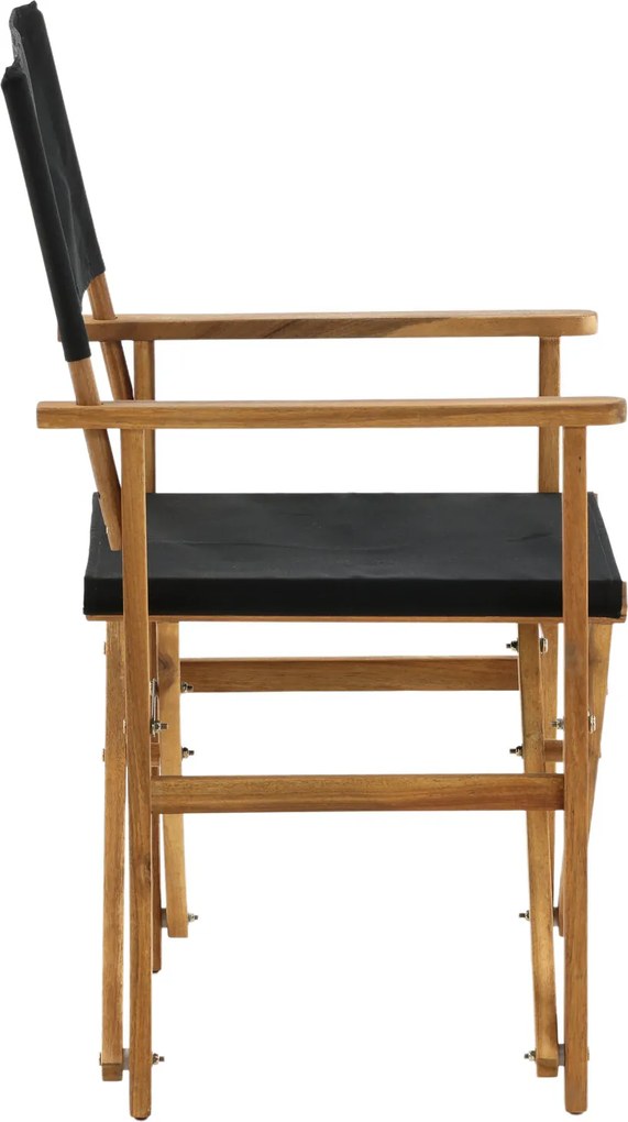 Zahradní jídelní židle Marion – černá / přírodní – 53 cm