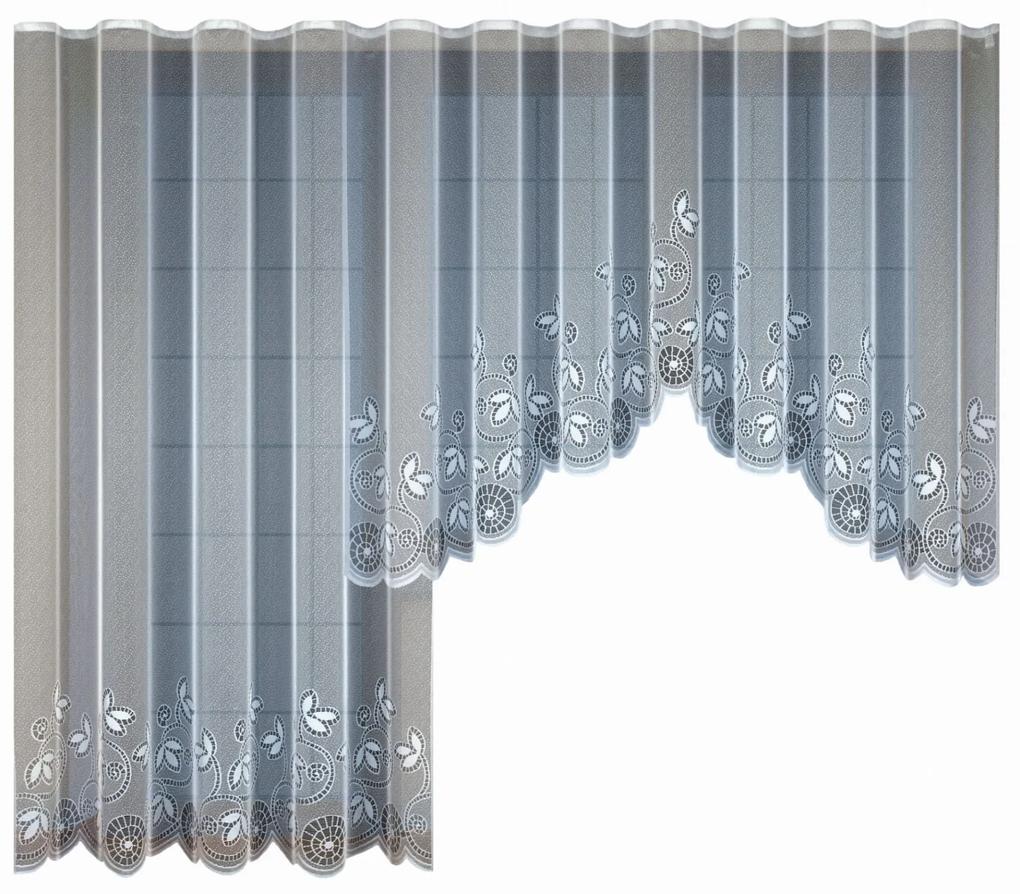 Dekorační žakárová záclona s řasící páskou ANA 170 bílá 300x170 cm MyBestHome